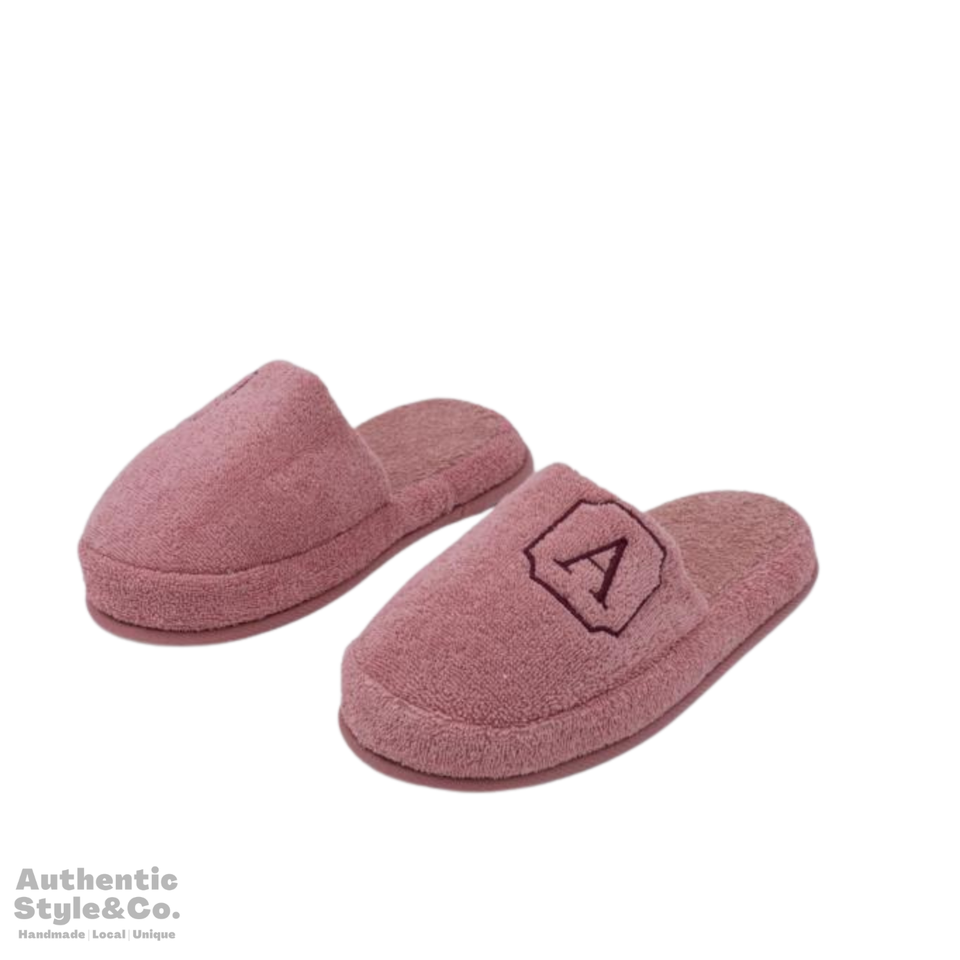 Unisex Personalized Terry Cloth Slippers, Women's Slippers, Monogrammed ...