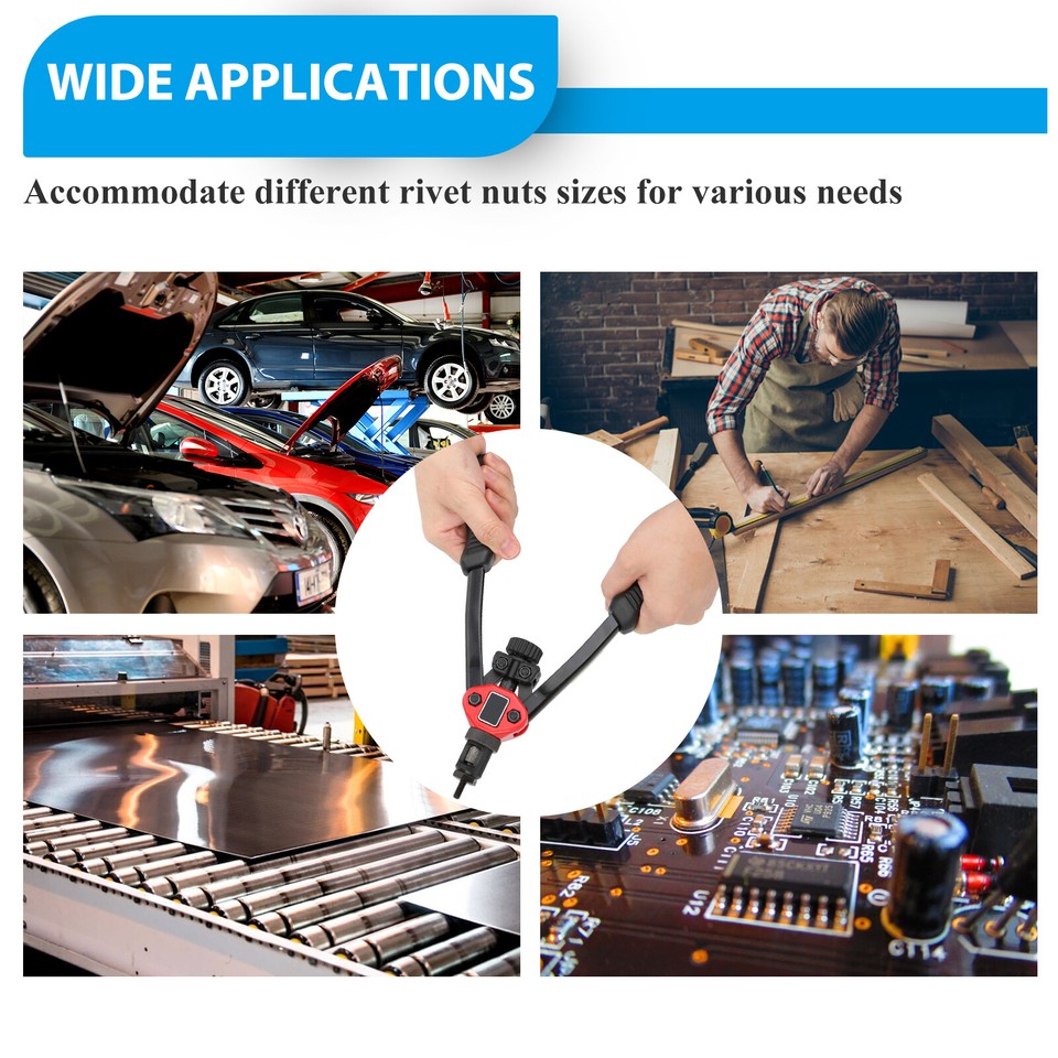 Rivet Nut Gun Kit Rivnut Tool Nut Setter Thread Setting Nutsert Tool ...