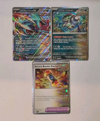 Pokemon Roaring Moon EX 67 & Box Promos Brute Bonnet 123 Ancient ...