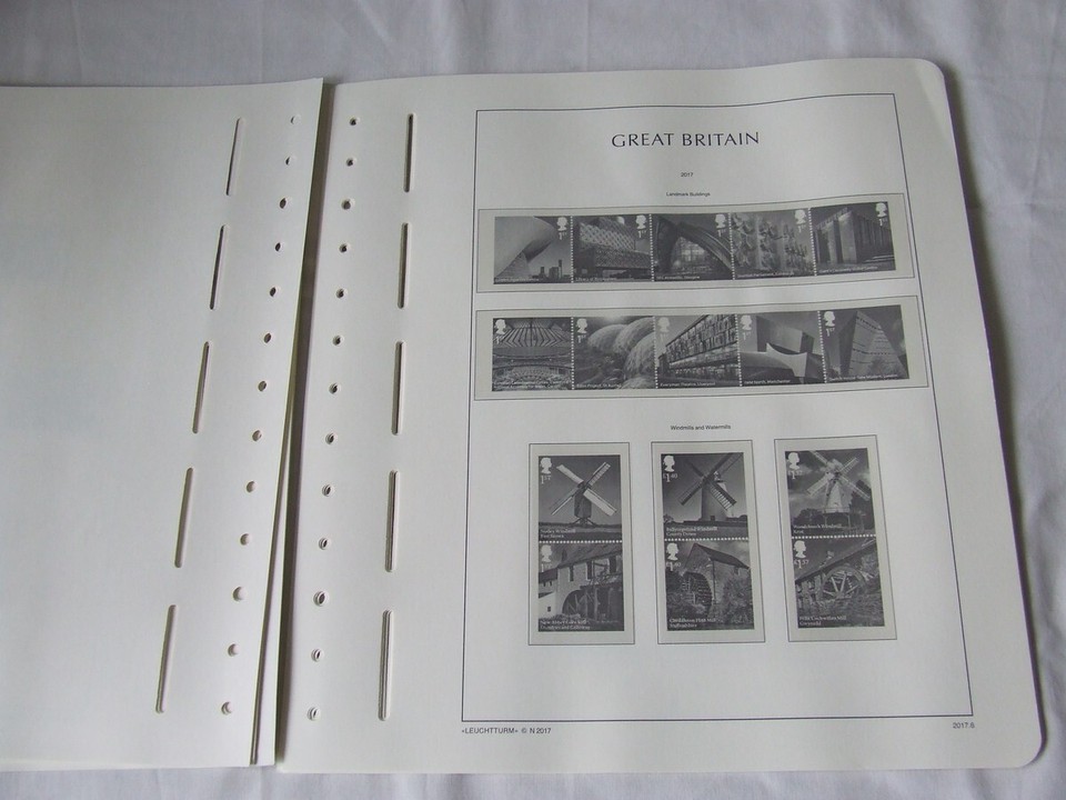 LIGHTHOUSE GREAT BRITAIN ILLUSTRATED STAMP ALBUM LEAVES, YEARS TO 2019 ...