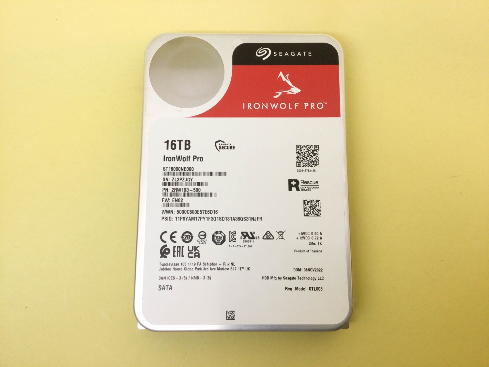 Seagate IronWolf Pro 16TB 7200rpm SATA 6Gb/s 3.5" NAS Hard Drive ...