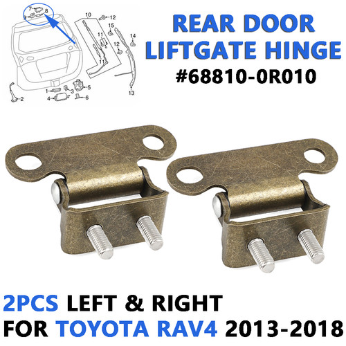 2PCS Rear Door Liftgate Hinge #68810-0R010 For Toyota RAV4 2013-2018 ...
