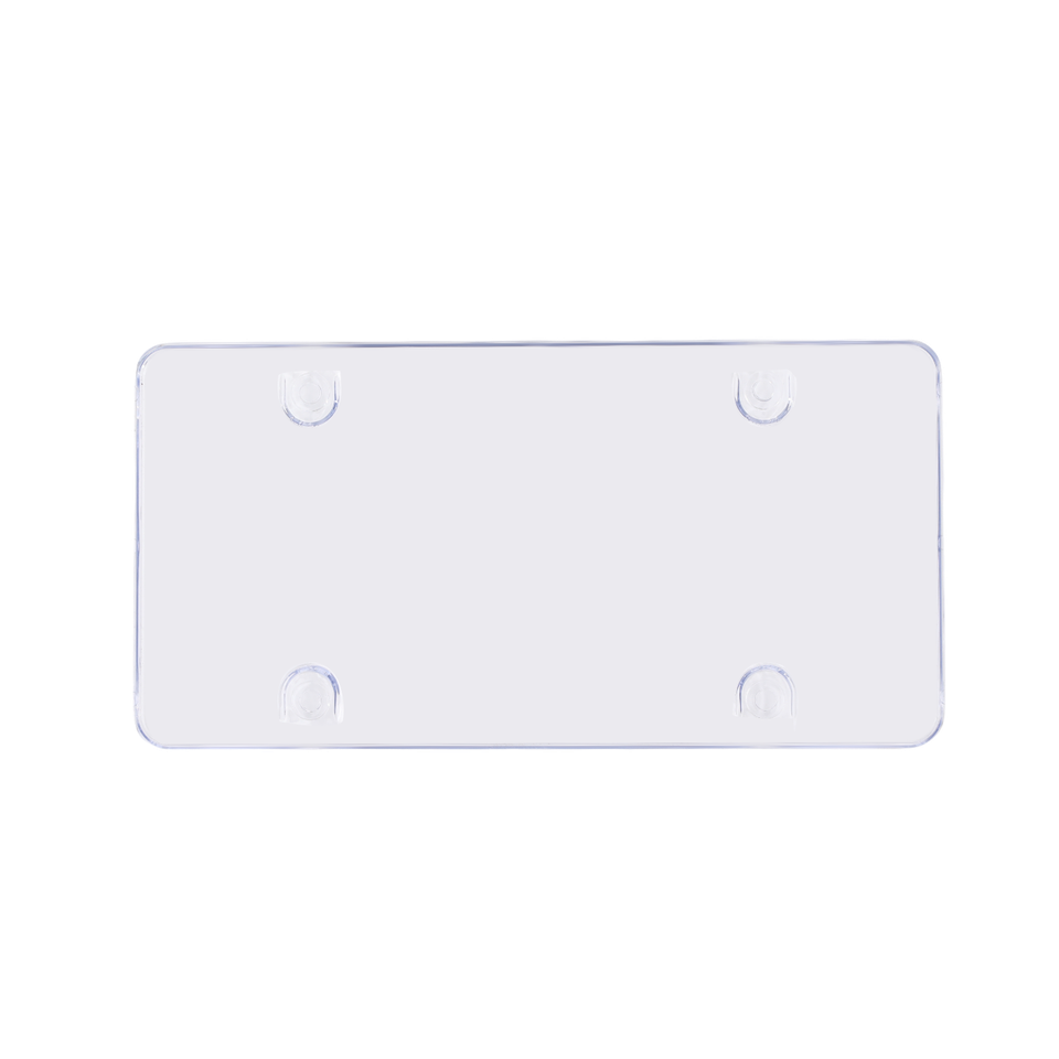 2x Clear License Plate Tag Covers Bubble Shields Protector Frame for ...