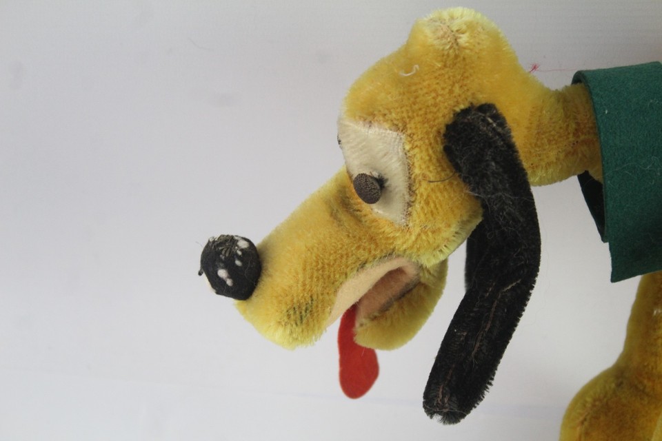 Schuco Pluto Disney Mohair Soft Toy Vintage 1950s w/ Poseable Legs ...