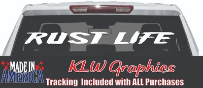 Rust Life Vinyl Decal Sticker Diesel Truck 7.3L 4x4 Country Rat Hot Rod ...