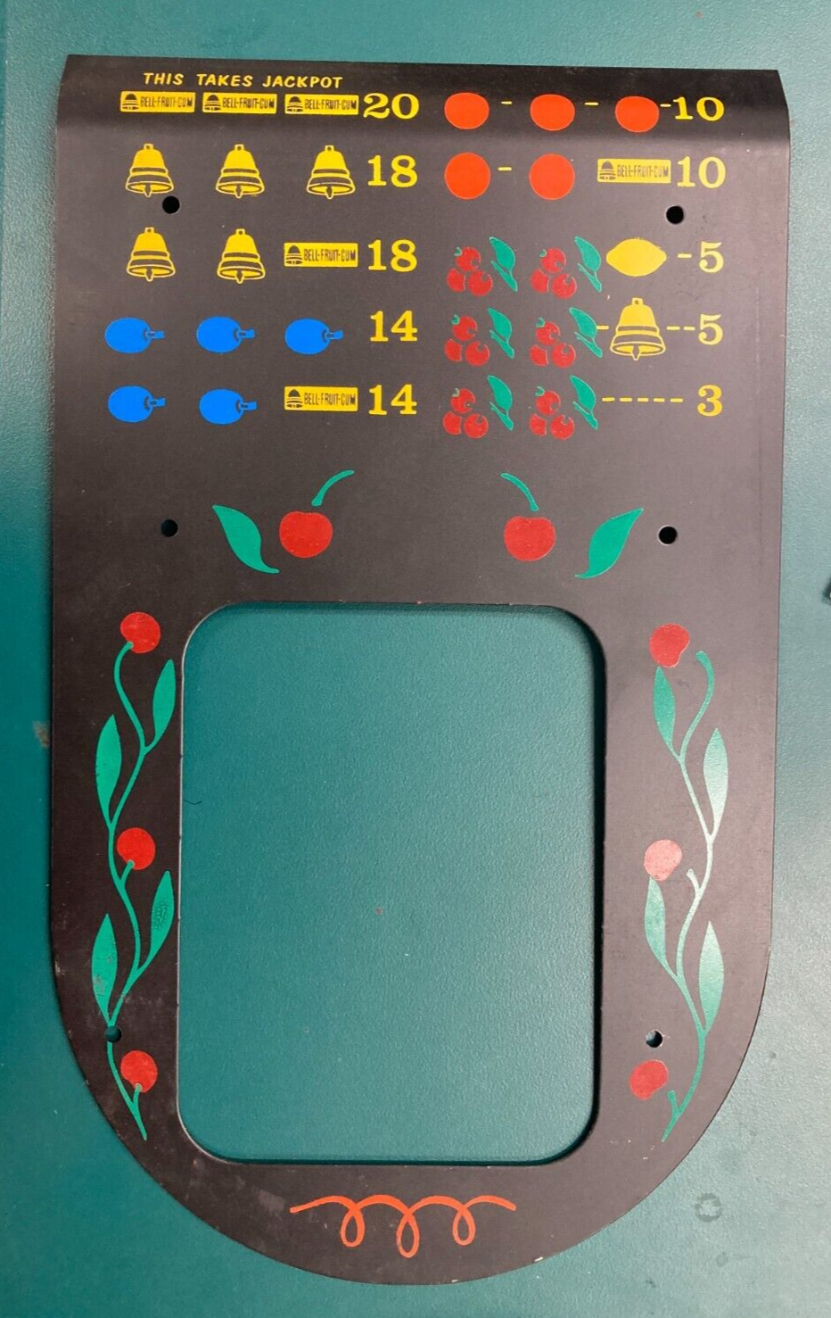 Antique Slot Machine Parts - Award Card Mills Diamond Front / Golden ...