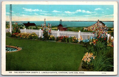 Chatham Cape Cod Massachusetts 1937 Postcard Ocean From Joseph Lincoln ...