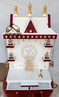 Wooden Temple with LED Light Beautiful Dom Home Temple Pooja Mandir | eBay