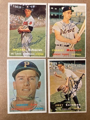 Jerry Coleman Signed 1957 Topps Card(sharp) Auction for 1 Card-JSA ...