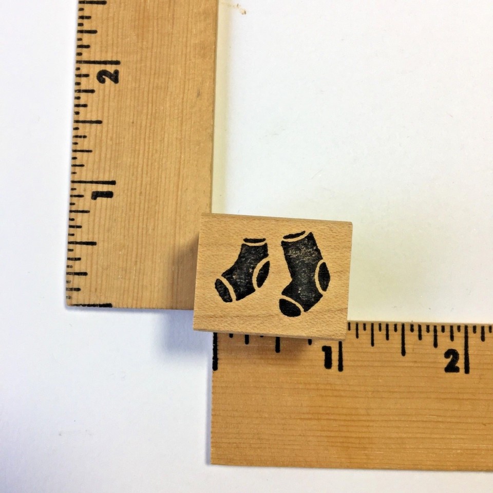 Savvy Rubber Stamp - Baby Socks - NEW | eBay