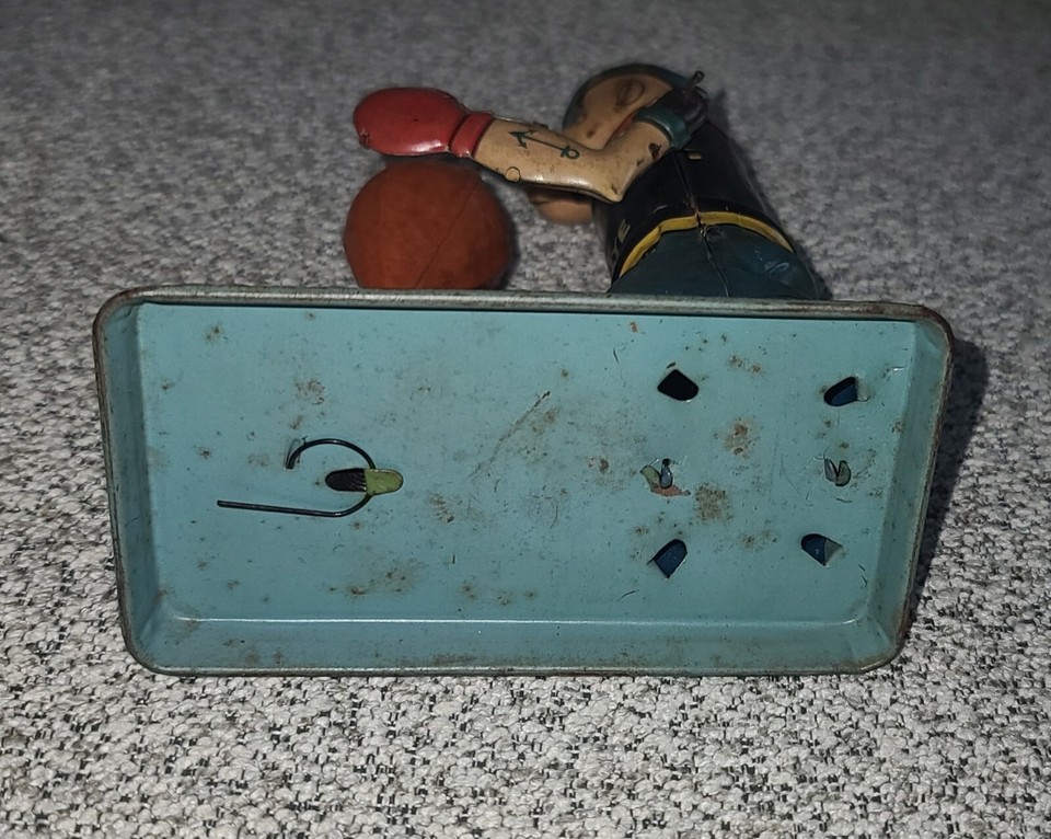 Vintage 1932 POPEYE Boxing Bag Puncher Wind Up Boxer Tin Litho Toy No ...