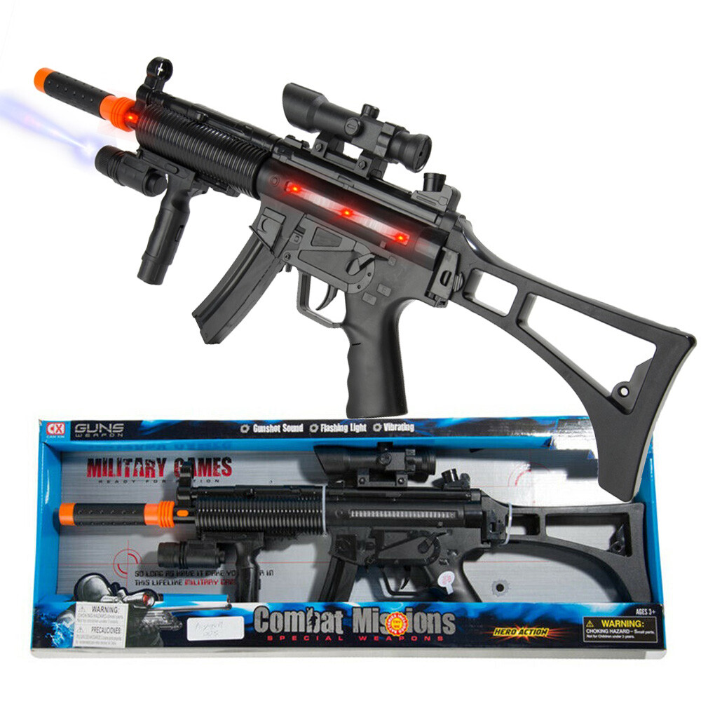 Military Assault Rifle Combat Force Machine Toy Gun With Lights Sound ...