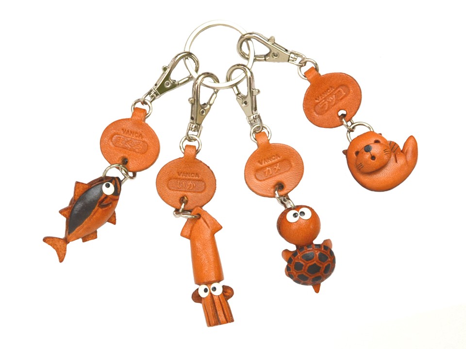 Turtle Handmade 3D Leather Fish/Sea Animals Keychain *VANCA* Made in ...
