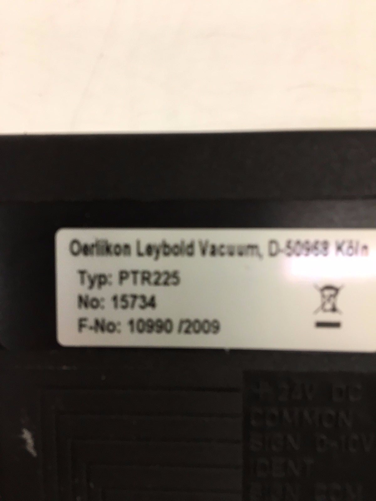 Oerlikon Leybold Vacuum, D50968 Type: PTR225 No: 15734 | eBay