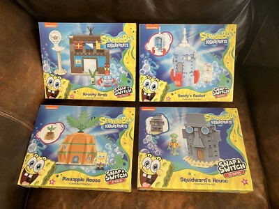 New 4X Sets Of Nickelodeon SpongeBob SquarePants Snap & Switch ...