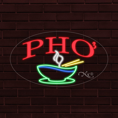 NEW "PHO" w/LOGO OVAL 28x16x1 INCH LED FLEX WINDOW/WALL INDOOR SIGN ...