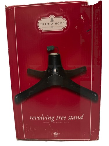 Trim a Home 24" Revolving Christmas Tree Stand 360 Spin For 7.5" Tree ...