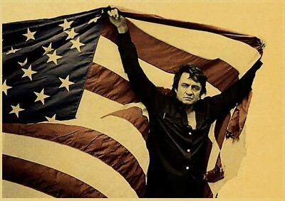 Johnny Cash Flag Iron On Transfer-T-Shirt + Light & Dark Color Fabrics ...