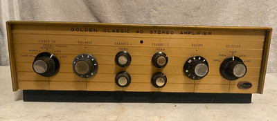 Vintage Olson Golden Classic 40 Tube Stereo Amplifier Tubes Light Up ...
