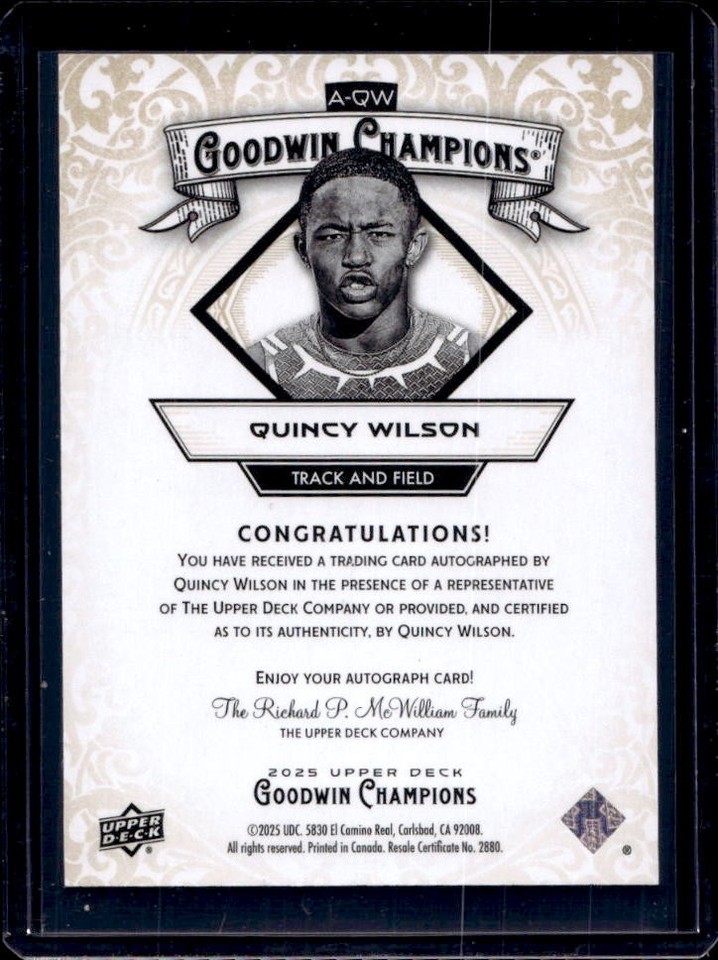 2025 Goodwin Champions Quincy Wilson Auto #A-QW | eBay