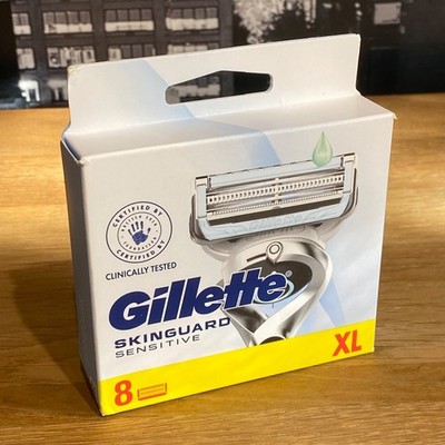 Gillette SkinGuard Sensitive Razor Blades Trimmer Refills 8 Packs XL ...