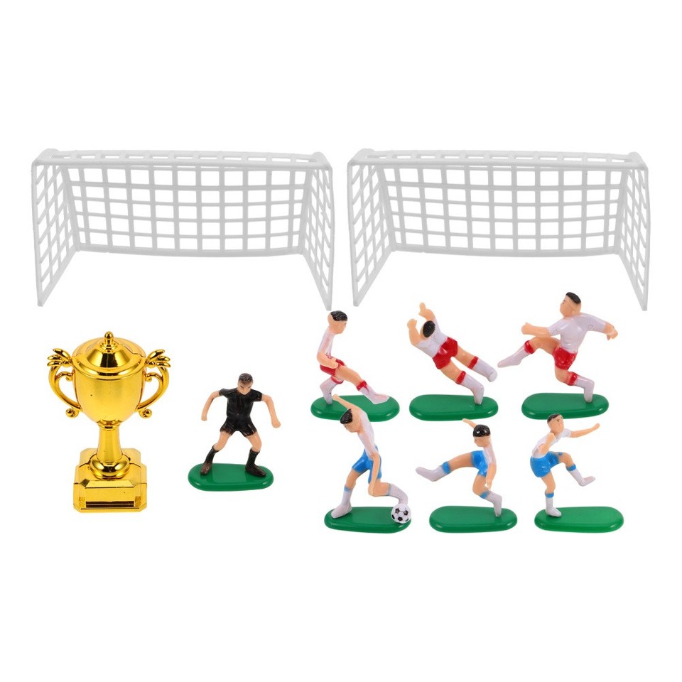 Football Party Supplies Mini Soccer Player Model Cake Decoration | eBay ...