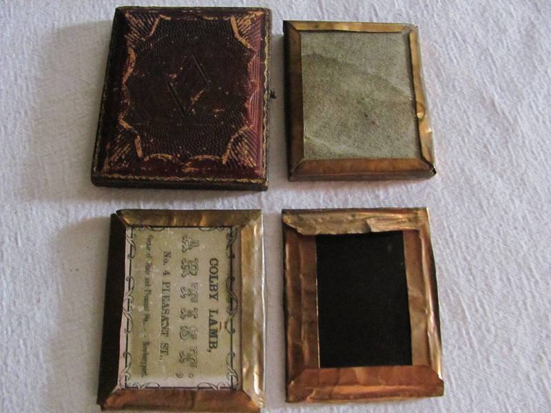 4 Photograph Portraits Tinted Tintype Melainotype Ferroty, C Lamb ...