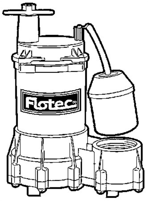 Flotec Fpse2800a 1/3 Hp Submersible Effluent Pump,No FPSE2800A , Flotec ...