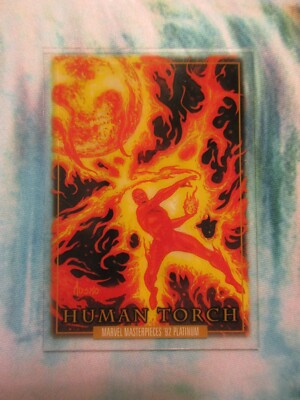 2024 '92 Marvel Masterpieces Platinum Human Torch Clear Cut Parallel ...