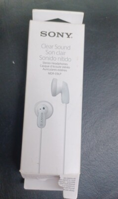 Sony Clear Sound Stereo Wired Earbuds Headphones White | eBay