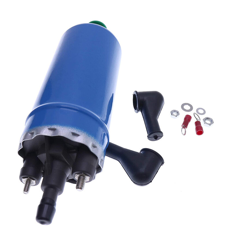 Inline Universal High Pressure Fuel Pump With Installation Kit Blue | eBay