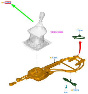 FORD RANGER T6 MK1 Selector Lever Control Cable Assy 2274234 NEW ...