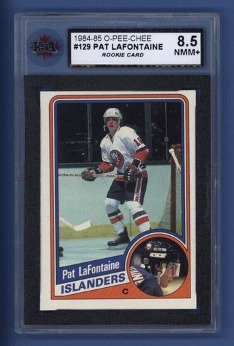1984-85 OPC #129 PAT LaFONTAINE (rc) KSA 8.5 NMM+ New York Islanders ...