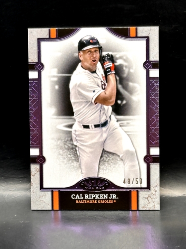 Cal Ripken Jr. IRONMAN 2024 Topps Tier One Purple Foil SSP Orioles 48/ ...