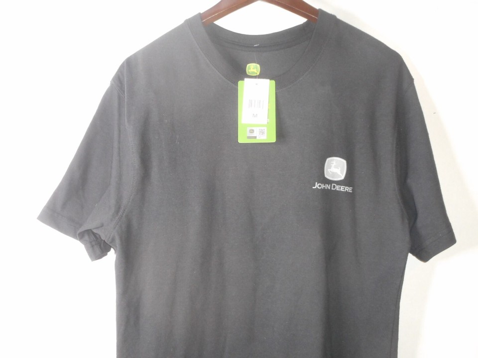 John Deere Built Tough Yellow Loader Image Black Short Sleeve Tee ...