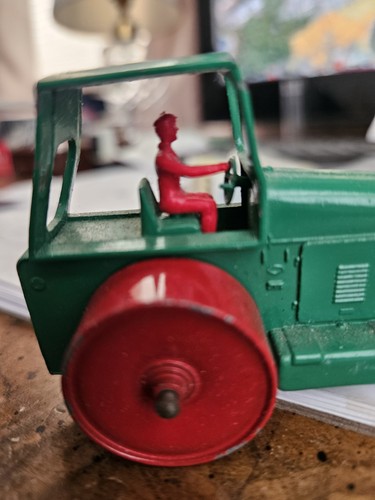 VTG 1962 MATCHBOX LESNEY #9 AVELING BARFORD ROAD ROLLER STEAM GREEN RED ...