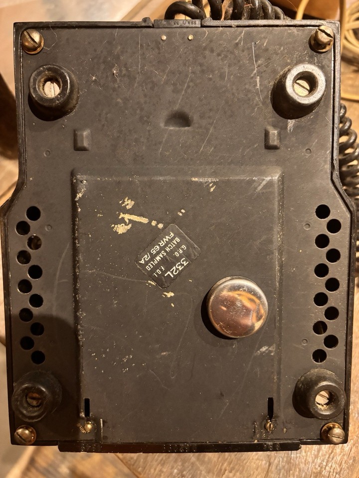 Bakelite rotary Telephone GPO 332 D62099 Black Metal Base 1965 ...