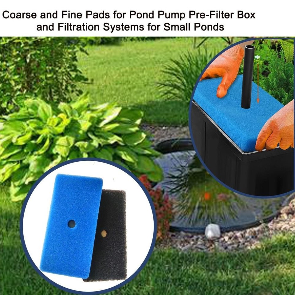 4 X Pond Filter Pads for Pond Pump Pre-Filter Box Replacement 52231 ...