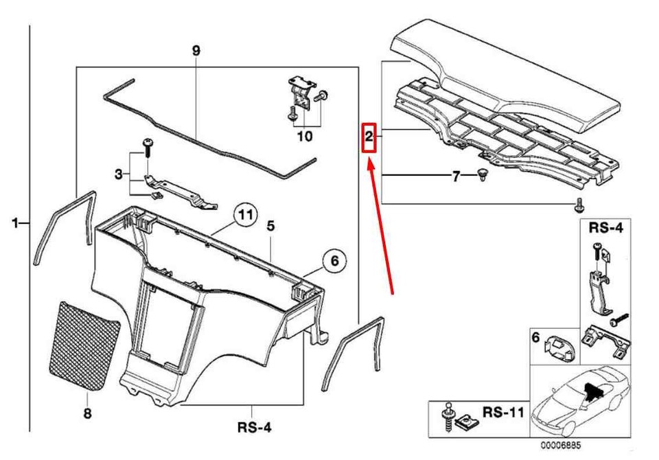 BMW Z3 Coupe E36 Subwoofer Oddments Box Cover 51168407986 8407986 BRAND ...