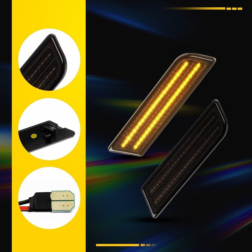 Pair For 2010-2013 Ford Transit Connect LED Side Marker Lights 9T1Z ...
