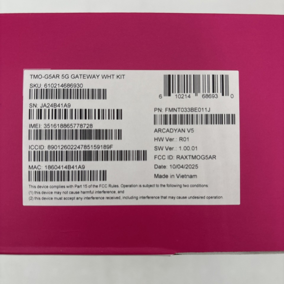 T-Mobile Gateway 5G - G5AR-1 Kit - White - - NEW In Box Free Shipping ...