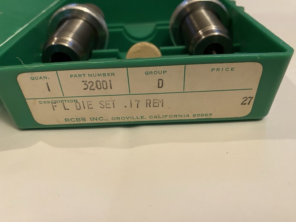 RCBS .17 Rem (NOT Fireball) FL 2 Die Reloading Set - Nice - pn 32001 | eBay
