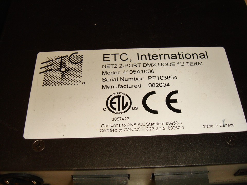 2 x ETC ETC NET 2 DMX Node 2 port 4105A1006 made in Canada -GOOD | eBay
