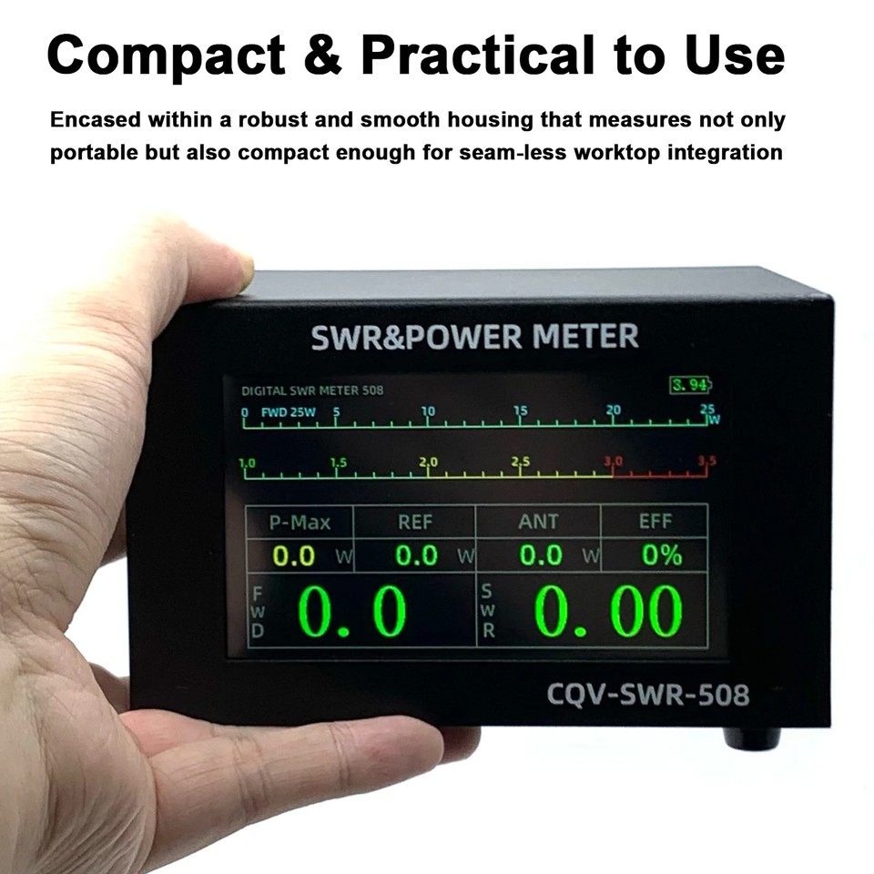 200W High Power Digital SWR Meter 1.8-54Mhz with 4.3 Inch IPS Color ...
