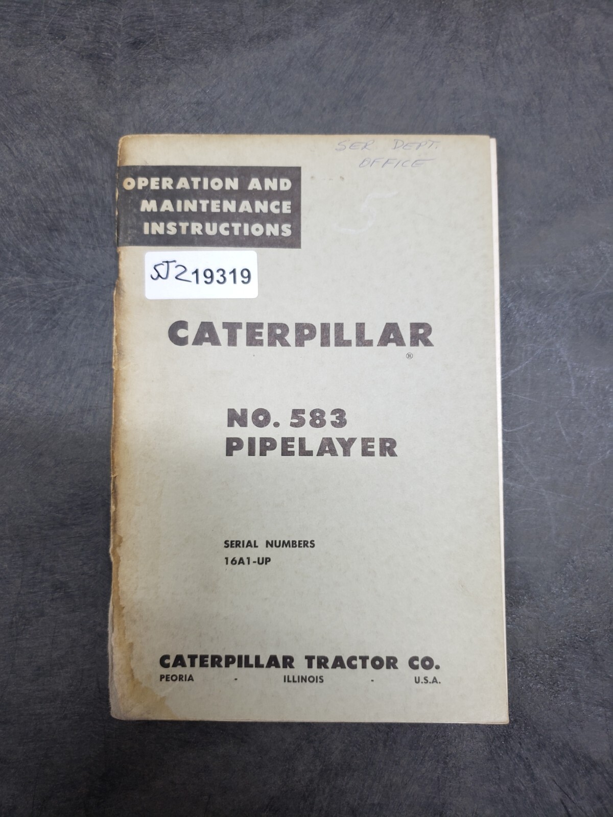 Caterpillar 583 Pipelayer Operation & Maintenance Manual | eBay