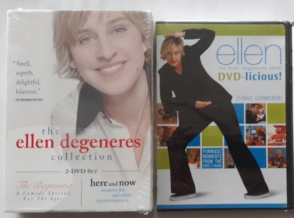 4 DVDs Ellen Degeneres Here & Now, The Beginning, DVD-licious NEW | eBay