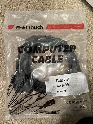 15 PIN HD15 Blue SVGA SUPER VGA Monitor M/M Male Male Cable CORD FOR PC ...