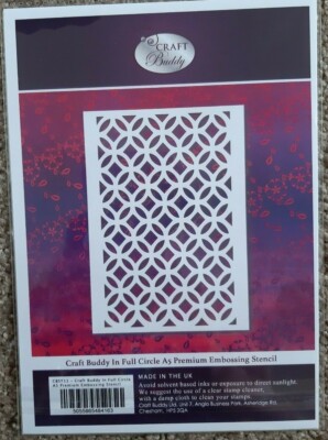 CRAFT BUDDY A5 Premium Embossing Stencil IN FULL CIRCLE CBST11 | eBay UK