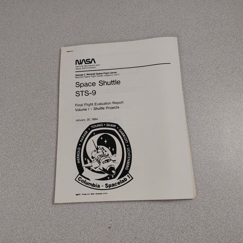 NASA Publ Space Shuttle Mission STS-9 Final Flight Eval Report 1984 PB ...