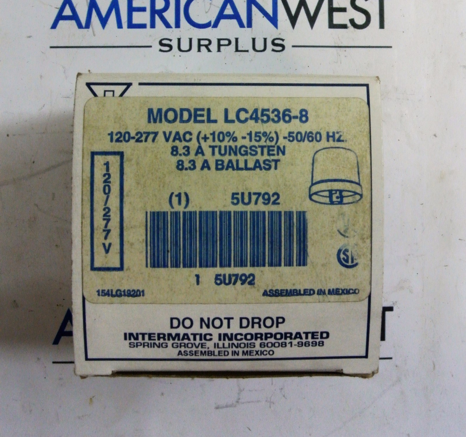 Intermatic Photo Control LC4536-8 120-277 VAC LC4536 twist lock New in ...